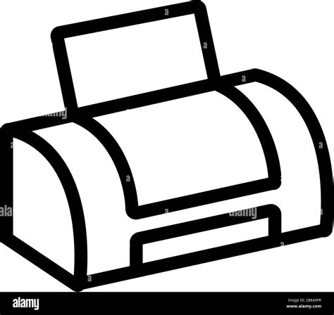 Home Printer Icon Vector Outline Illustration Stock Vector Image And Art Alamy