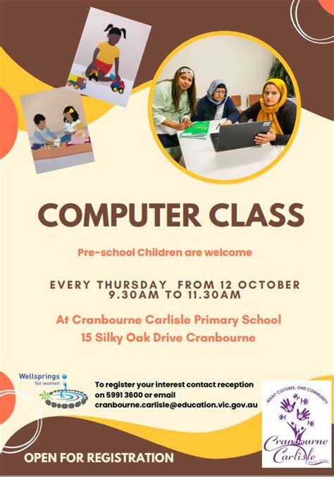 Computer Classes Every Thursday At Ccps Cranbourne Carlisle Primary School