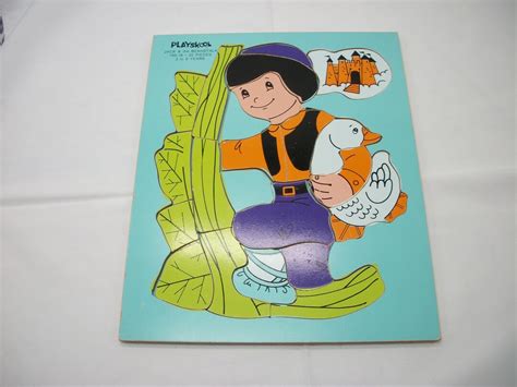 Vintage Playskool Jack And The Beanstalk 22 Pieces 185 13 3 6 Etsy Uk