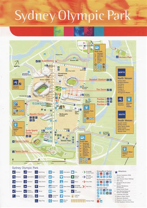 Sydney 2000 Olympic Park Map Architecture Of The Games