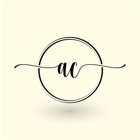 Premium Vector Initial Handwriting Ac Circle Logo Ac Letter Logo