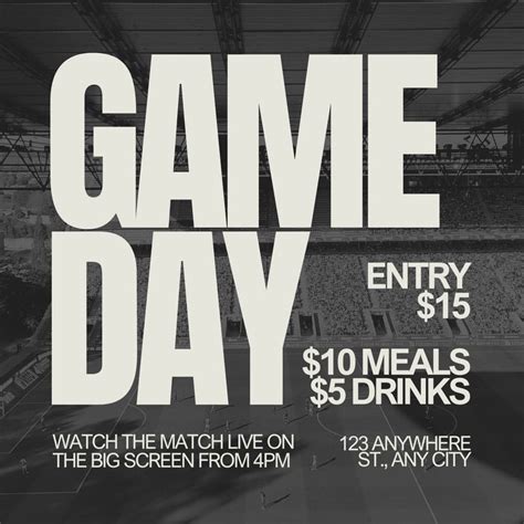 Free And Customizable Game Day Templates