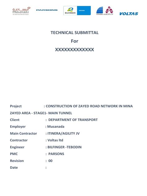 Technical Submittal Format Pdf