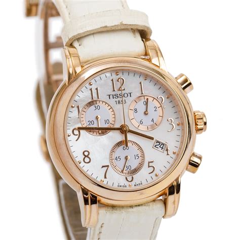Tissot Dressport Chronograph Mother Of Pearl Dial 35 Mm Watch Olivers