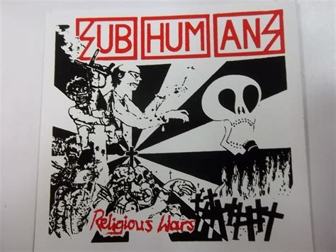 Subhumans Religious War Sticker Headline Records