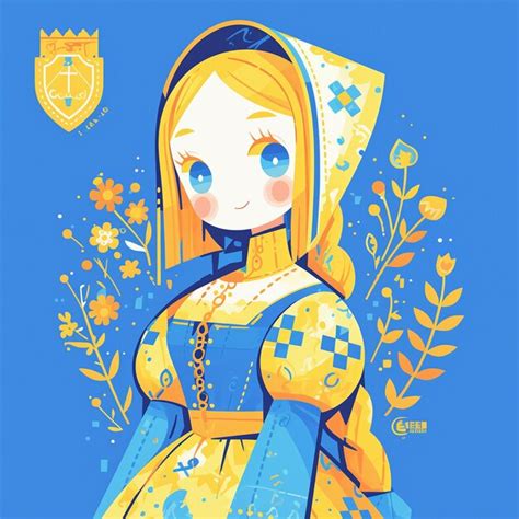 Premium Vector Luxembourgish Woman In Traditional Schueberfouer Attire