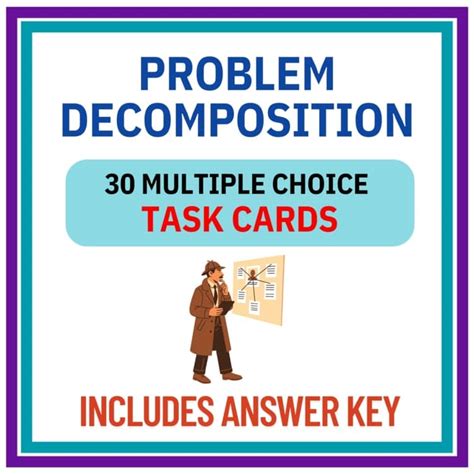 Problem Decomposition 30 Task Cards Grade 12 By Lesson Academy