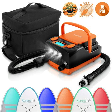 Serenelife Electric Sup Air Pump Compressor Portable Sup Air Inflator And Deflator For Sup