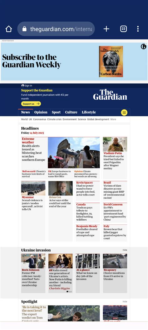 Bug Top Nav Looks Weird On Mobile When Requesting A Desktop Site Issue Guardian