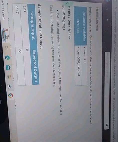 Problem Statement Implement A Class Calculator With The Instance