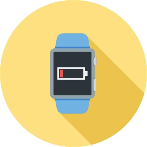 Low Battery Sign Flat Long Shadow Icon 11232309 Vector Art At Vecteezy
