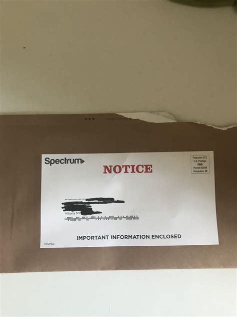 A Notice From Spectrum Made To Look Like My Internet Was Past Due Inside Was An Add To Buy