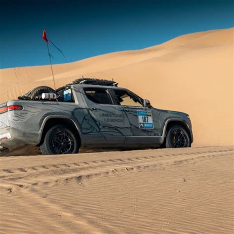 Limestone Legends Alex Anderson And Lilly Macarusos Rivian R1t Rebelle Rally Cc2 Vehicle