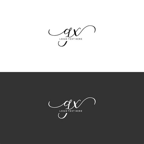 Premium Vector Gx Initials Letters With Swirls Gx Cursive Letters In