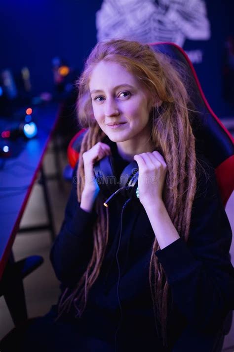 Streamer Beautiful Girl Shows Heart Sign With Hands Professional Gamer