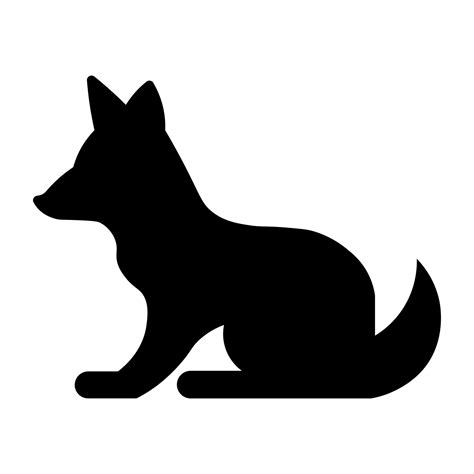 Black Vector Fox Icon Isolated On White Background 41413081 Vector Art At Vecteezy