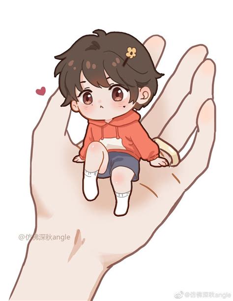 Cre 仿佛深秋angle Cute Couple Cartoon Character Design Chibi