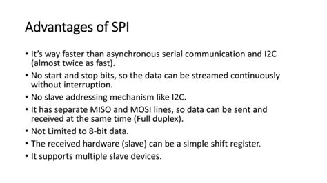 Serial Communication Serial Peripheral Interface Pptx