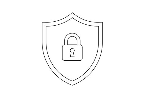 Editable Data Protection Icon Shield Security Padlock Icon Digital