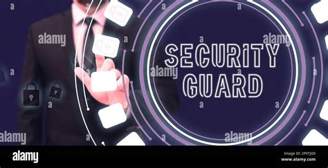 Handwriting Text Security Guard Concept Meaning Tools Used To Manage