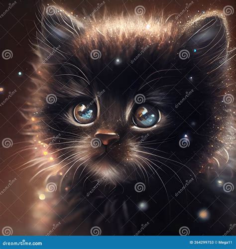 Generative Hilfe Schönes Kleines Kätzchen Stock Abbildung