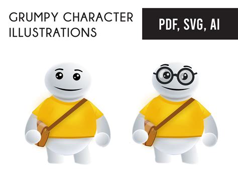 Grumpy Svg Grumpy Vector Clipart Grumpy Digital Download Printable Grumpy Cutting File