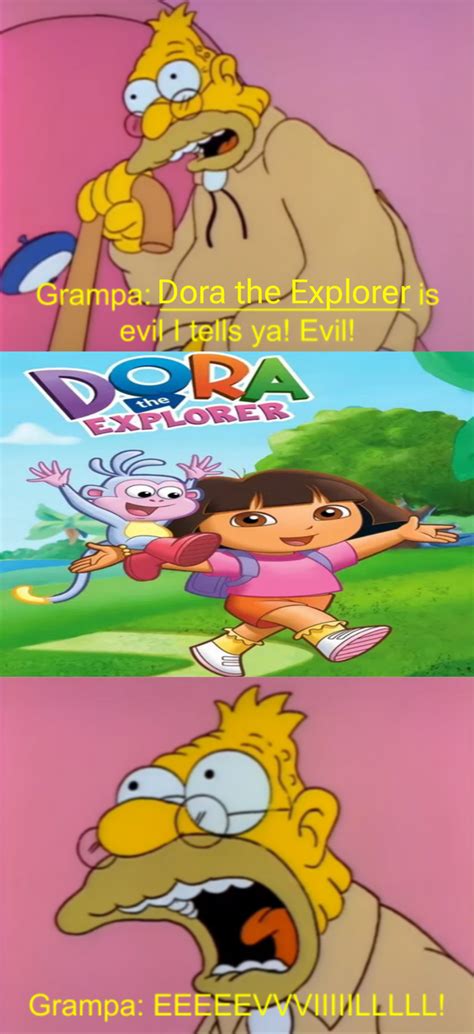 Grampa Thinks Dora The Explorer Is Evil By Wrany2000 On Deviantart