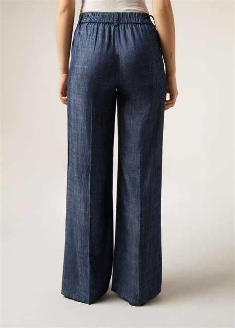 Linen And Eco Lyocell Palazzo Pants Calzedonia