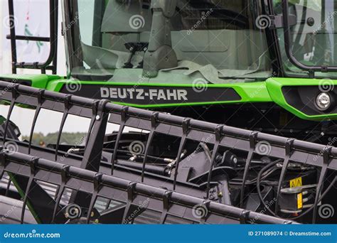 Bednary Poland September 25 2021 Agroshow Front Of Combine