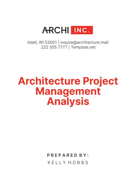 Free Architecture Project Management Analysis Template To Edit Online