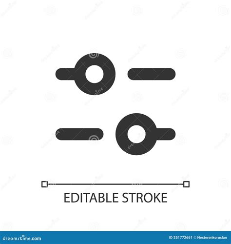 Horizontal Adjust Pixel Perfect Linear Ui Icon Stock Vector Illustration Of Line Equalizer