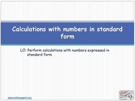 Maths Igcse E1 09 4 Calculations In Standard Form