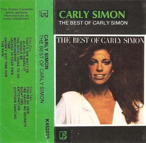 Carly Simon The Best Of Carly Simon Used Cassette U12170s £999