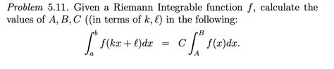Solved Problem 511 Given A Riemann Integrable Function F