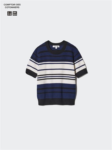 Sweater Katun Popcorn Lengan Pendek Wanita Uniqlo Id