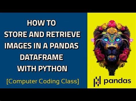 Store Image In Dataframe Pandas Save Image In Dataframe Python Pandas Tutorial Computer