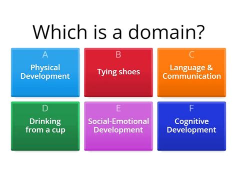 Understanding Developmental Domains Quiz
