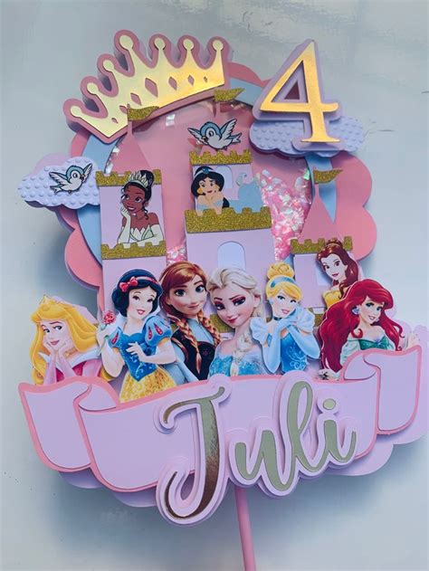 Princesas De Disney Cumpleaños Princesas Disney Cake Topper Princesas