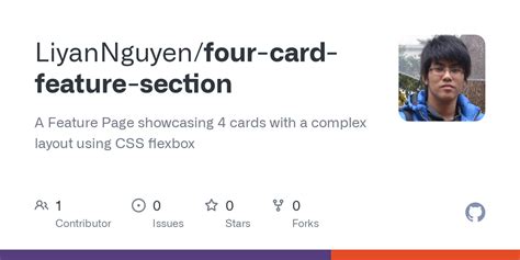 Github Liyannguyenfour Card Feature Section A Feature Page Showcasing 4 Cards With A Complex