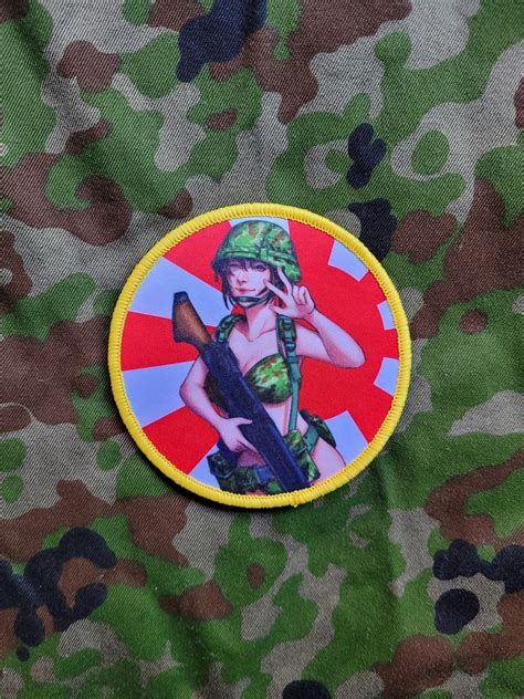 Japanese Self Defense Force Jsdf Pinup Girl Morale Patch Etsy Uk
