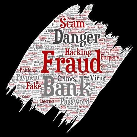Vector Bank Fraud Payment Scam Danger Paint Stock Vector Illustration