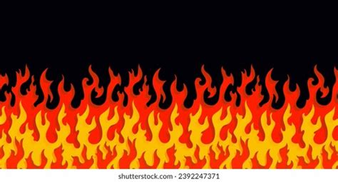 Abstract Flame Border Seamless Pattern Stock Vector Royalty Free 2392247371 Shutterstock
