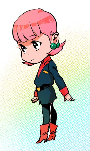 Utaco Sarah Zabiarov Gundam Zeta Gundam Chibi Female Focus Military Military Uniform