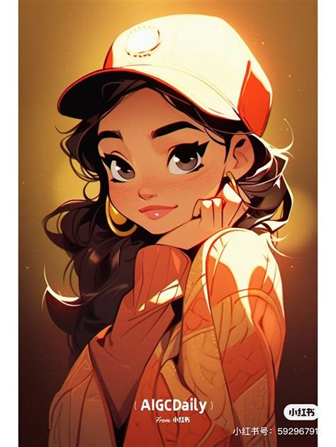 女生正面戴帽子