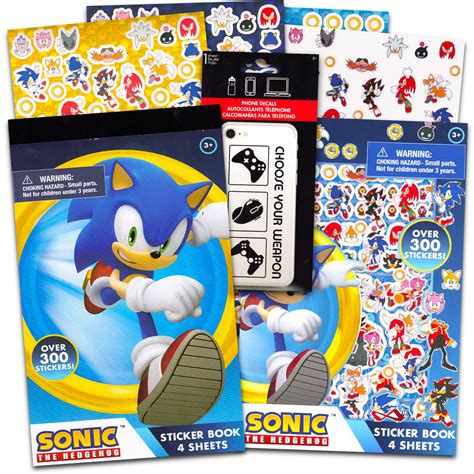 Sonic The Hedgehog Sticker Pack Ultimate Set 600 Sonic The Hedgehog