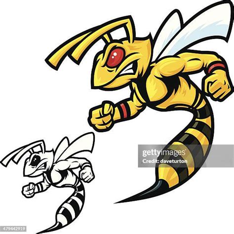 Hornet Mascot Vector Clipart