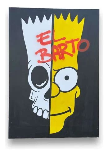Cuadro Decorativo Bart Simpson Arte Exclusivo 90x60 Cm Meses Sin
