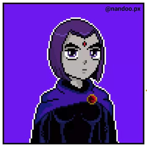 Raven From Teen Titans In Pixel Art Nandoopx In Ig Rpixelart