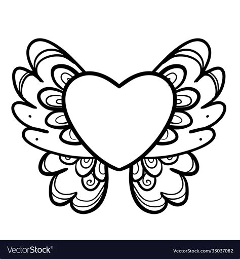 How To Draw A Heart With Butterfly Wings