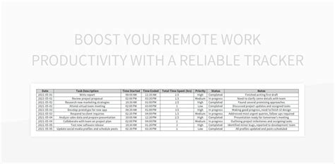 Free Productivity Tracker Templates For Google Sheets And Microsoft Excel Slidesdocs